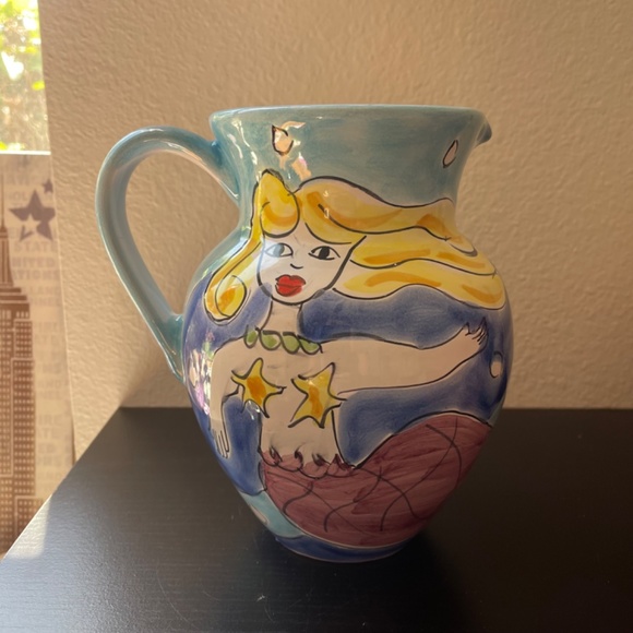 La musa | Dining | Vintage La Musa Mermaid Fish Pottery Pitcher Made In ...